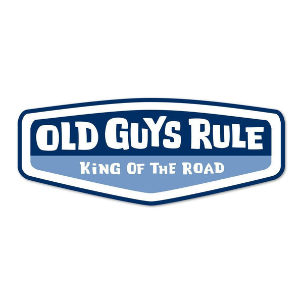 Old Guys Rule Sticker - King Of The Road (Blue) - Old Guys Rule ...