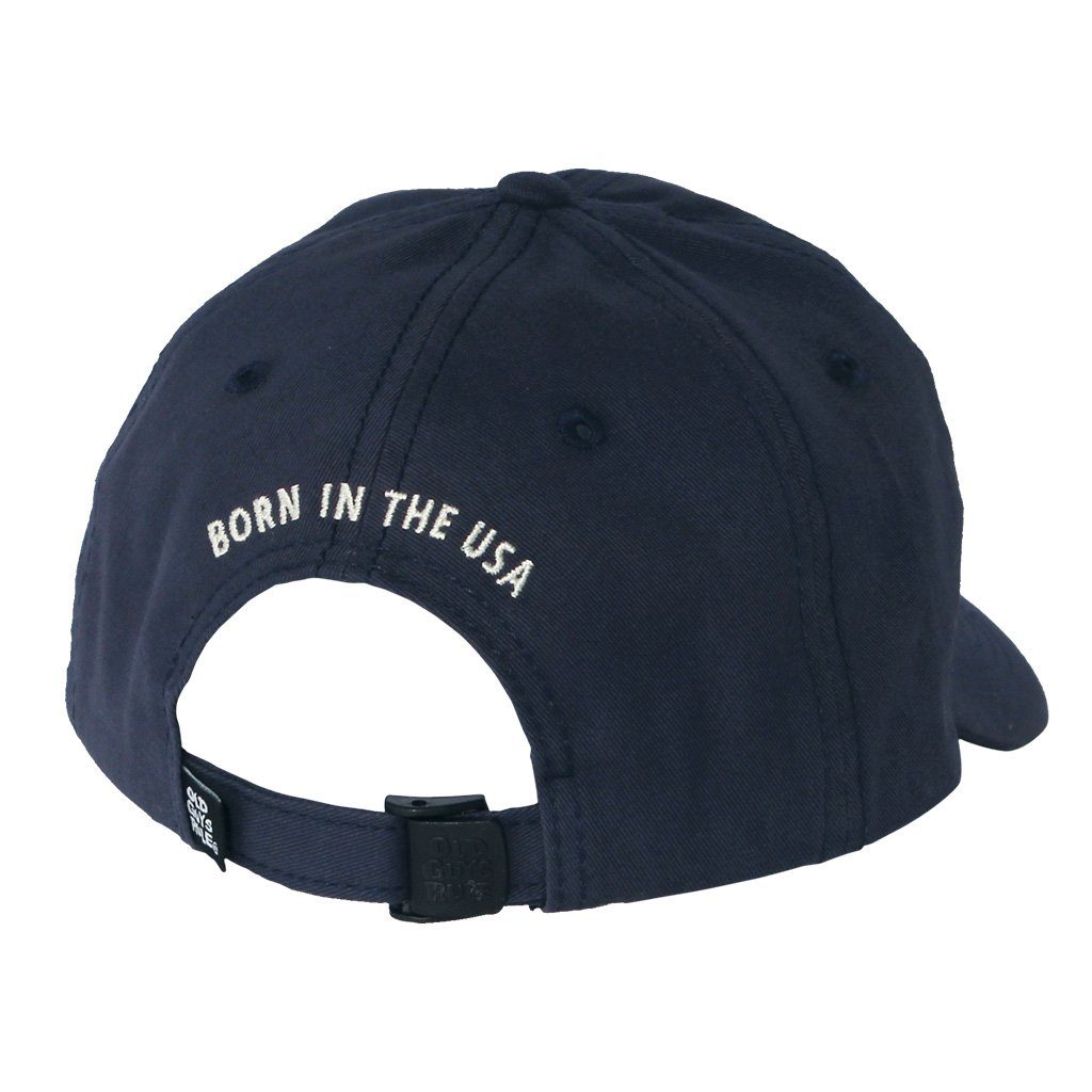 Old Guys Rule Baseball Cap - Navy - Born in the USA - Old Guys Rule ...