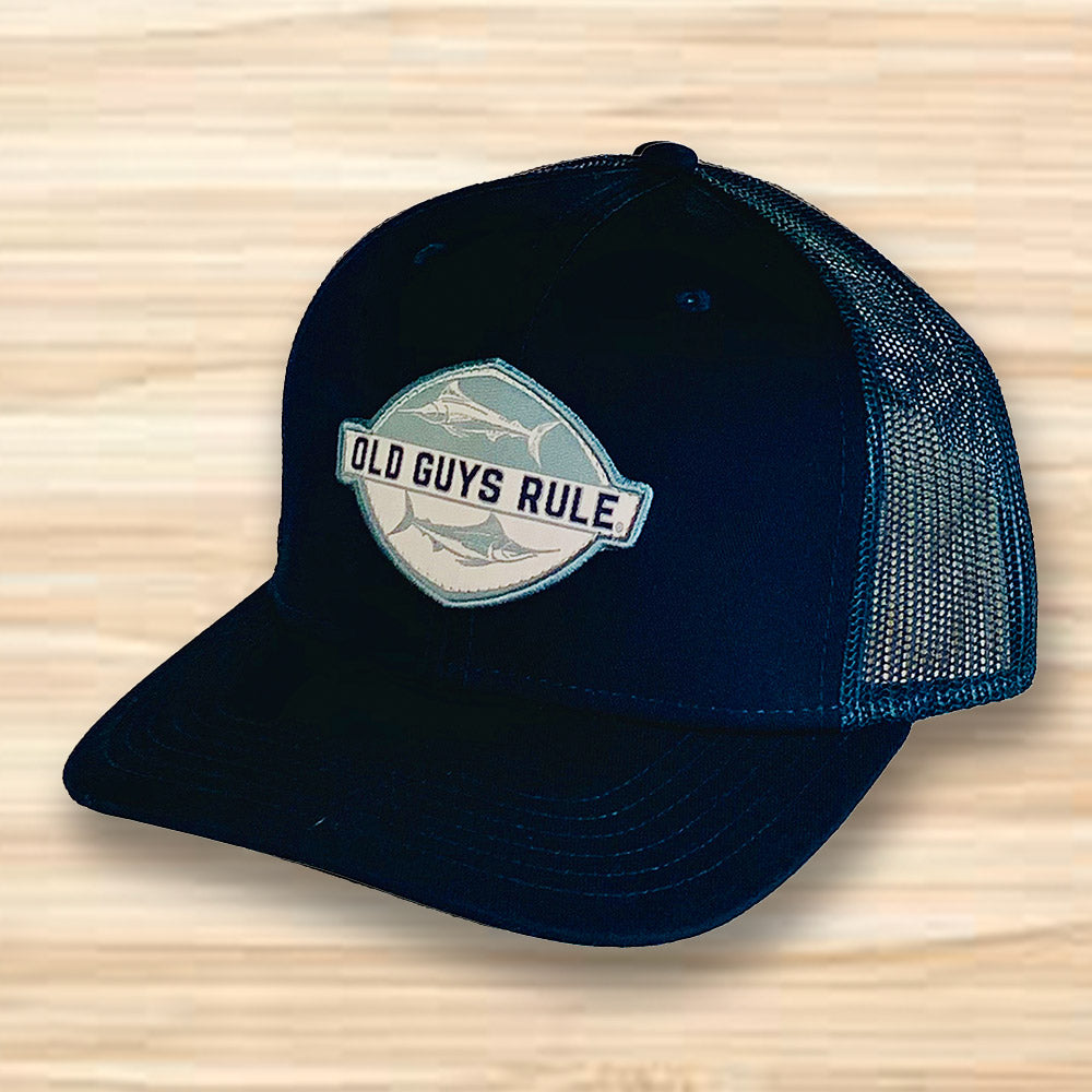 Old Guys Rule Trucker Hat - Marlin Patch - Old Guys Rule - Official ...