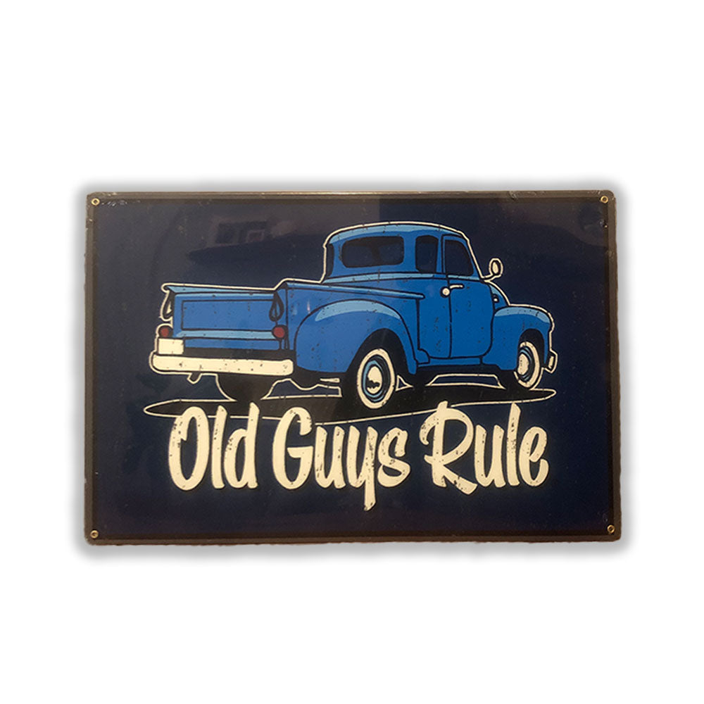 Old Guys Rule - Blue Truck Vintage Metal Sign - Old Guys Rule ...